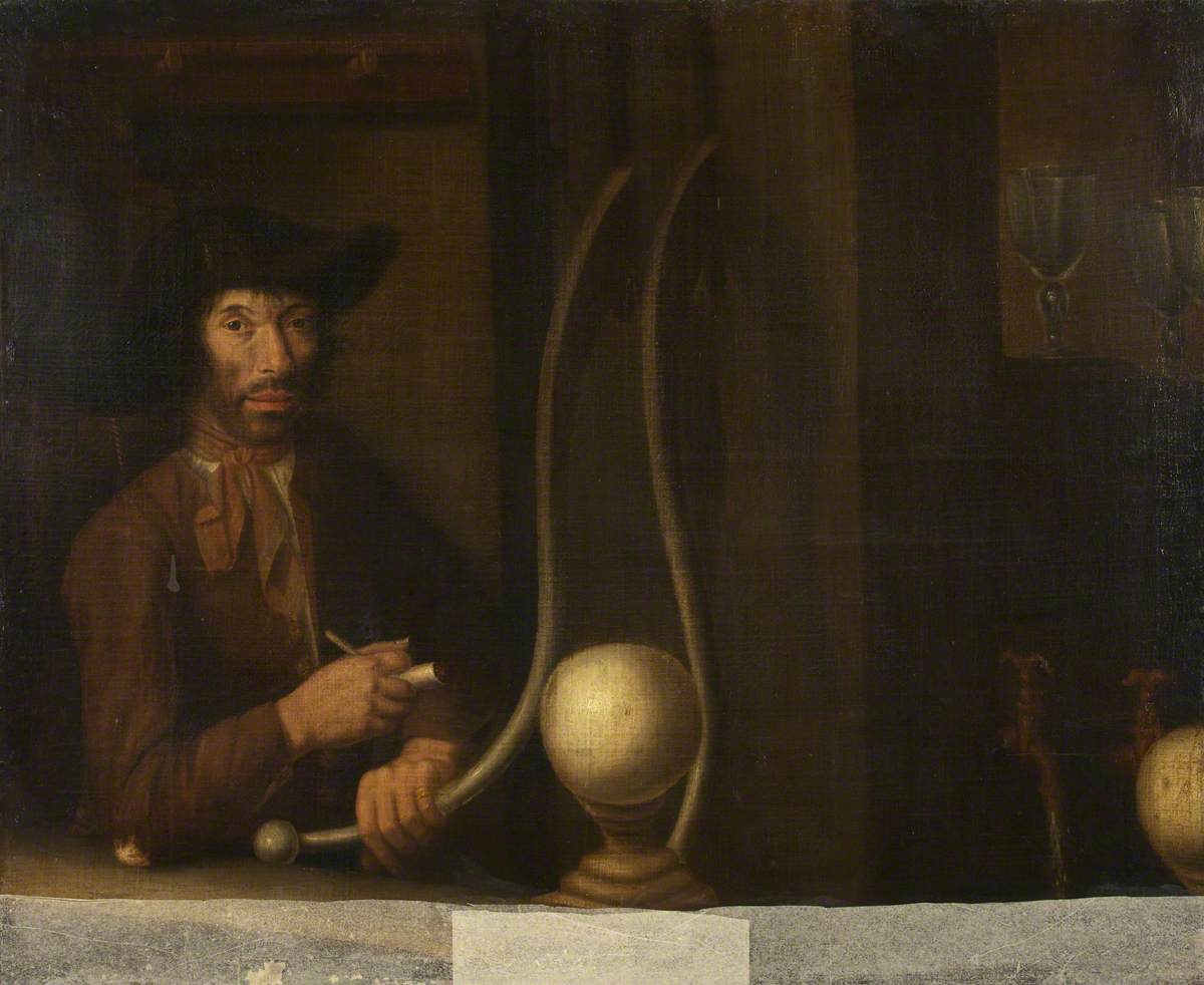 Man Pumping Water in an Interior | Art UK