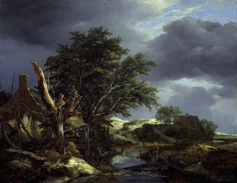 Landscape with a Blasted Tree near a House | Art UK