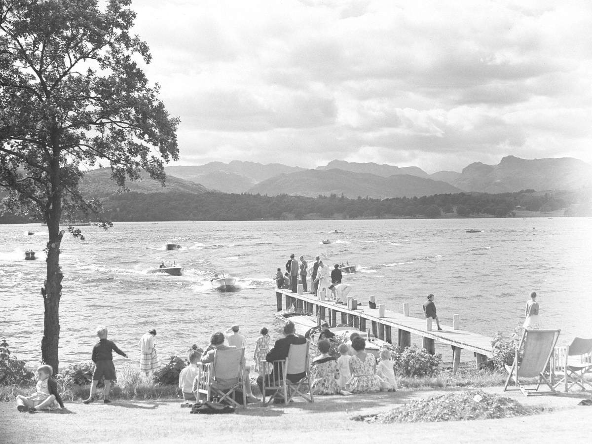 Motor Boat Racing on Windermere | Art UK