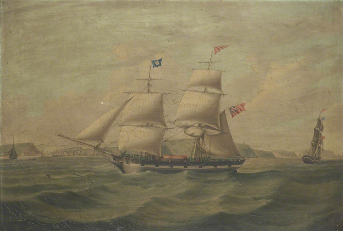 Brigantine 'Edwin', off Harrington Harbour | Art UK