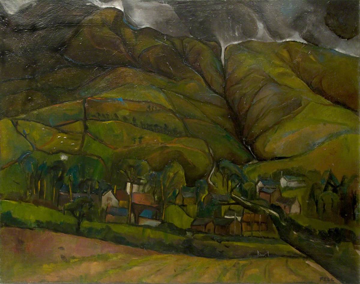 Village beneath Lake District Fells | Art UK
