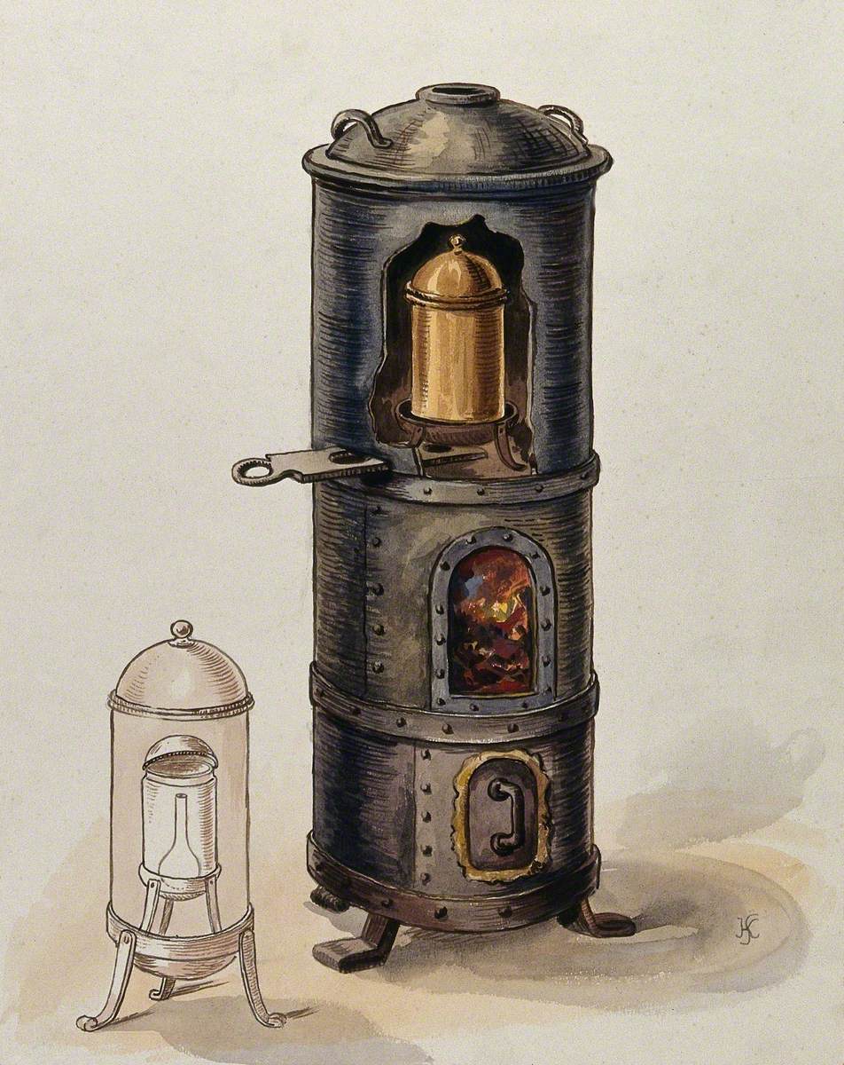 Alchemy: A Furnace with Nested Vessels Inside, and a Sketch of Another ...