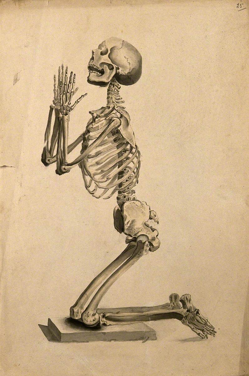 A Praying Skeleton | Art UK