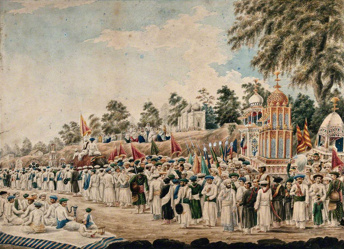 Festival of Muḥarram: A Procession of People Commemorating the Death of ...