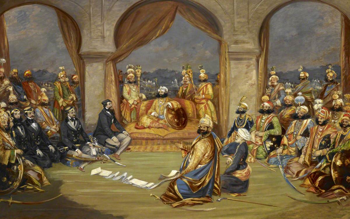 Darbar at Udaipur, Rajasthan, January 1855 | Art UK
