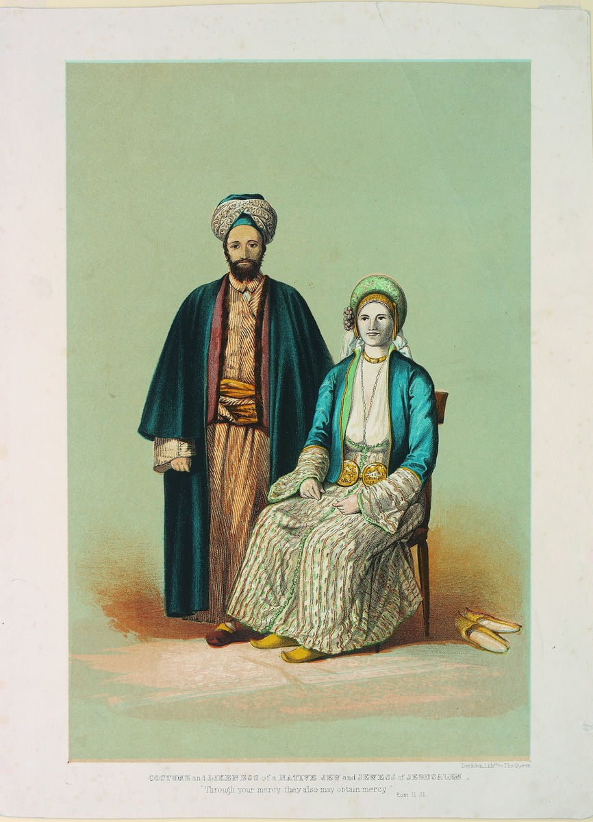 Costume and Likeness of a native Jew and Jewess of Jerusalem | Art UK