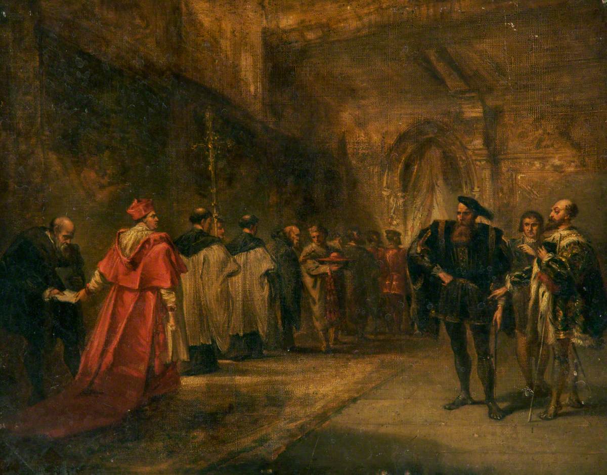'Henry VIII', Act I, Scene 1, Cardinal Wolsey confronts Buckingham | Art UK