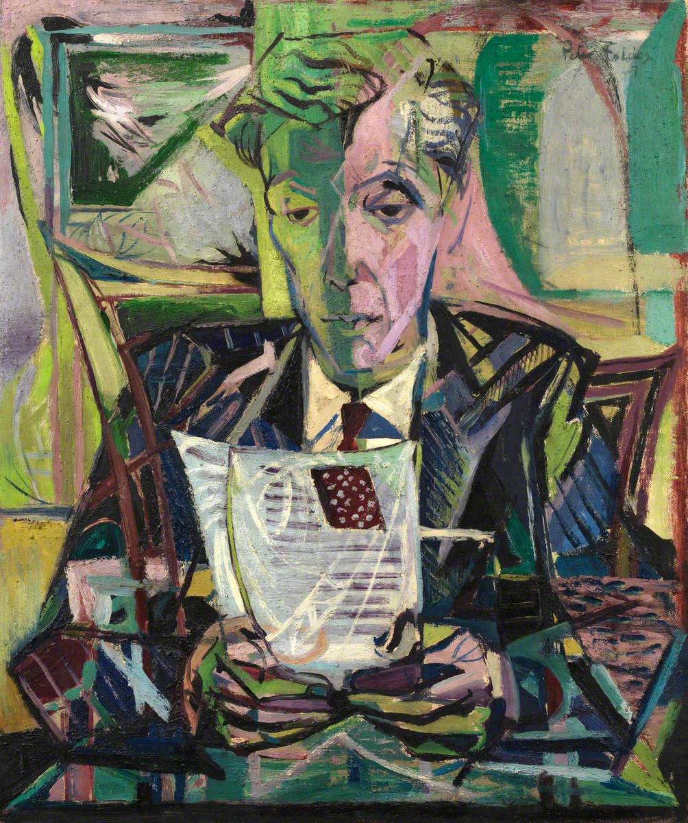 Portrait of Professor Anthony Blunt Reading | Art UK