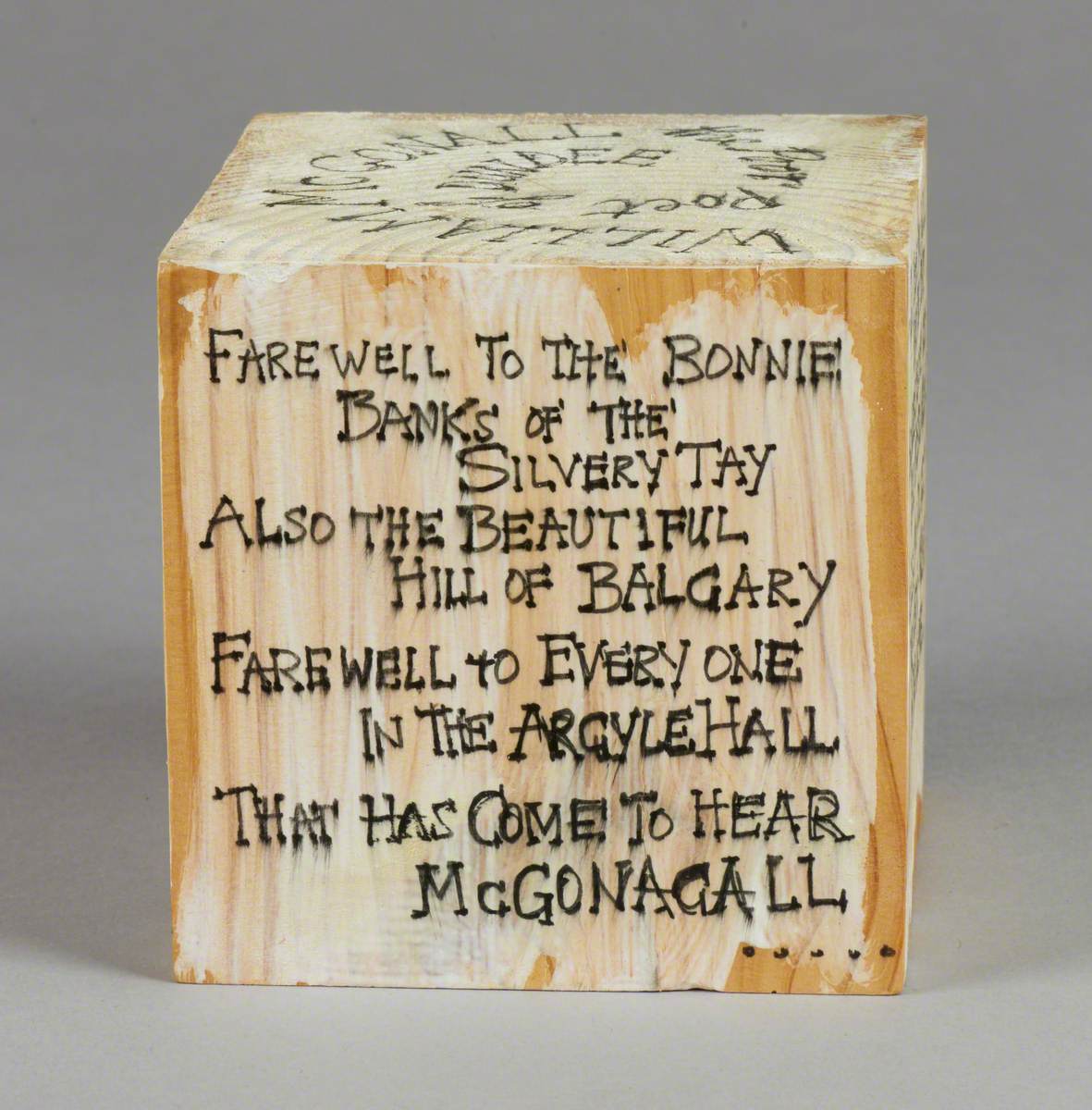 121 Linked Cubes: Cube Featuring Quotes of Poet William McGonagall | Art UK