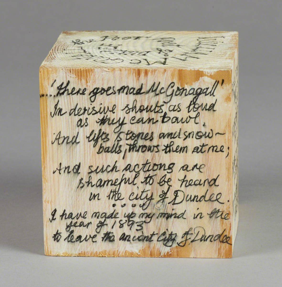 121 Linked Cubes: Cube Featuring Quotes of Poet William McGonagall | Art UK