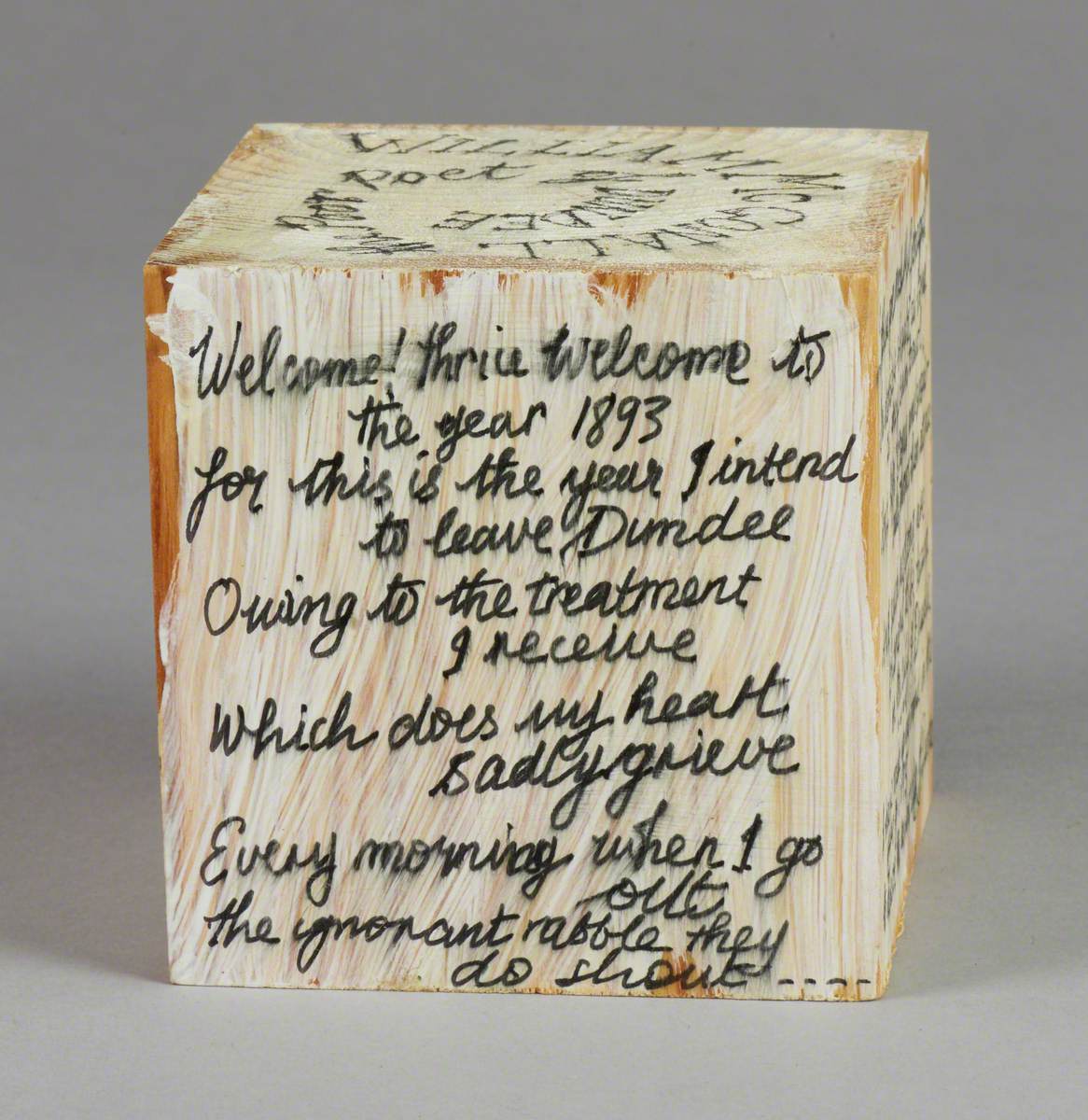 121 Linked Cubes: Cube Featuring Quotes of Poet William McGonagall | Art UK