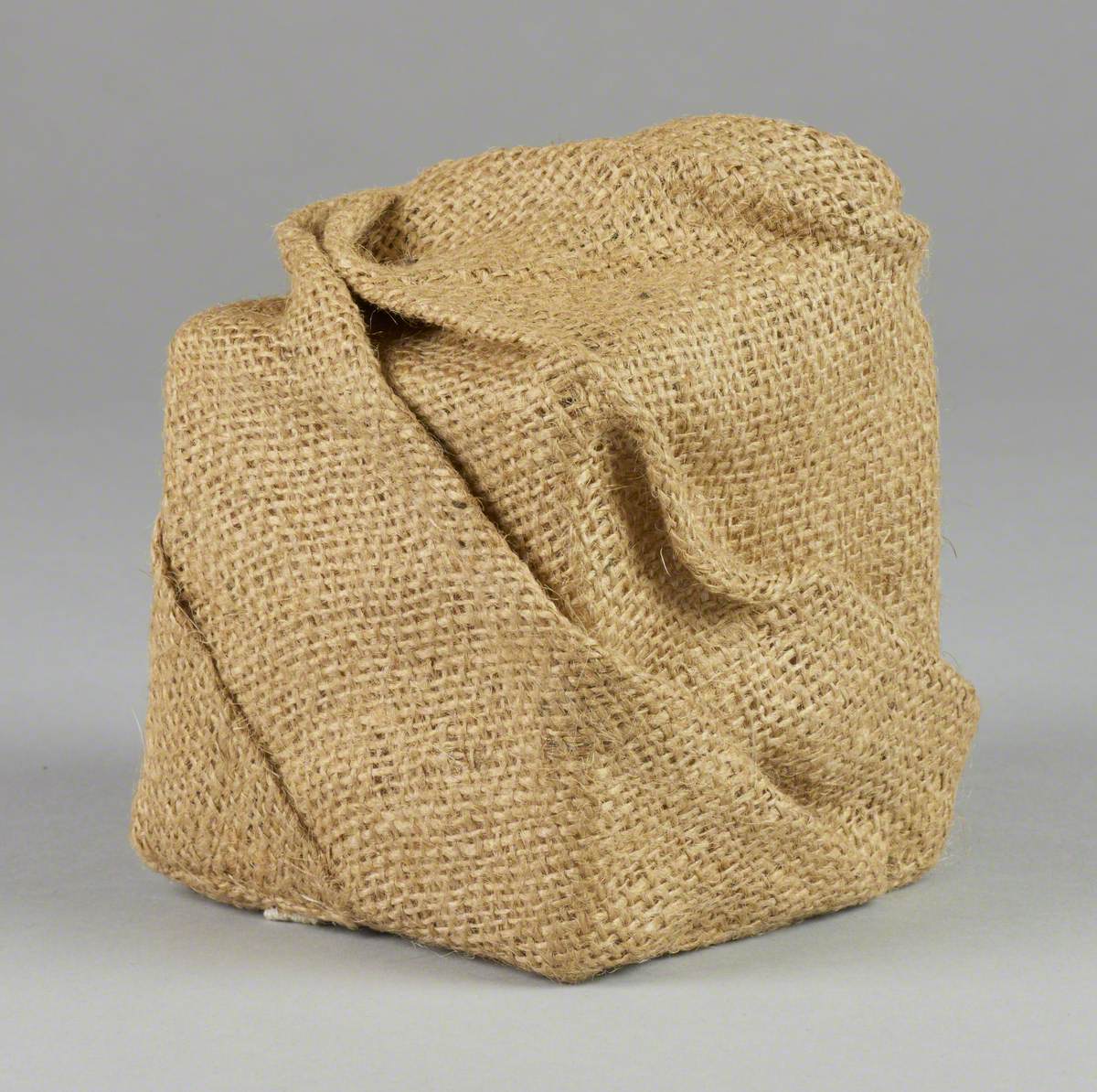 121 Linked Cubes: Cube Covered in Loosely Swathed Jute Fabric | Art UK