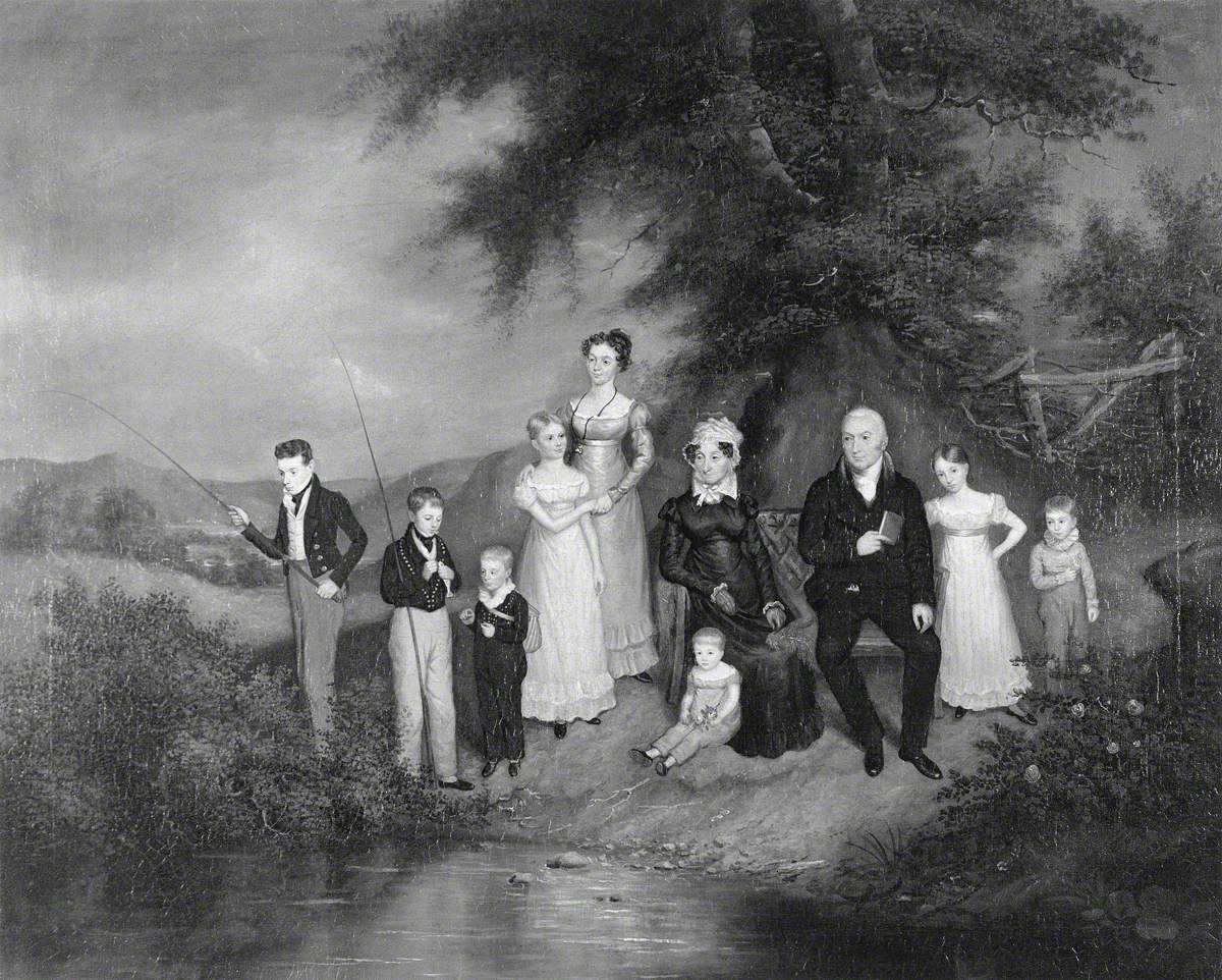 William Oliphant and His Wife Mary with Their Children: William, Mary ...