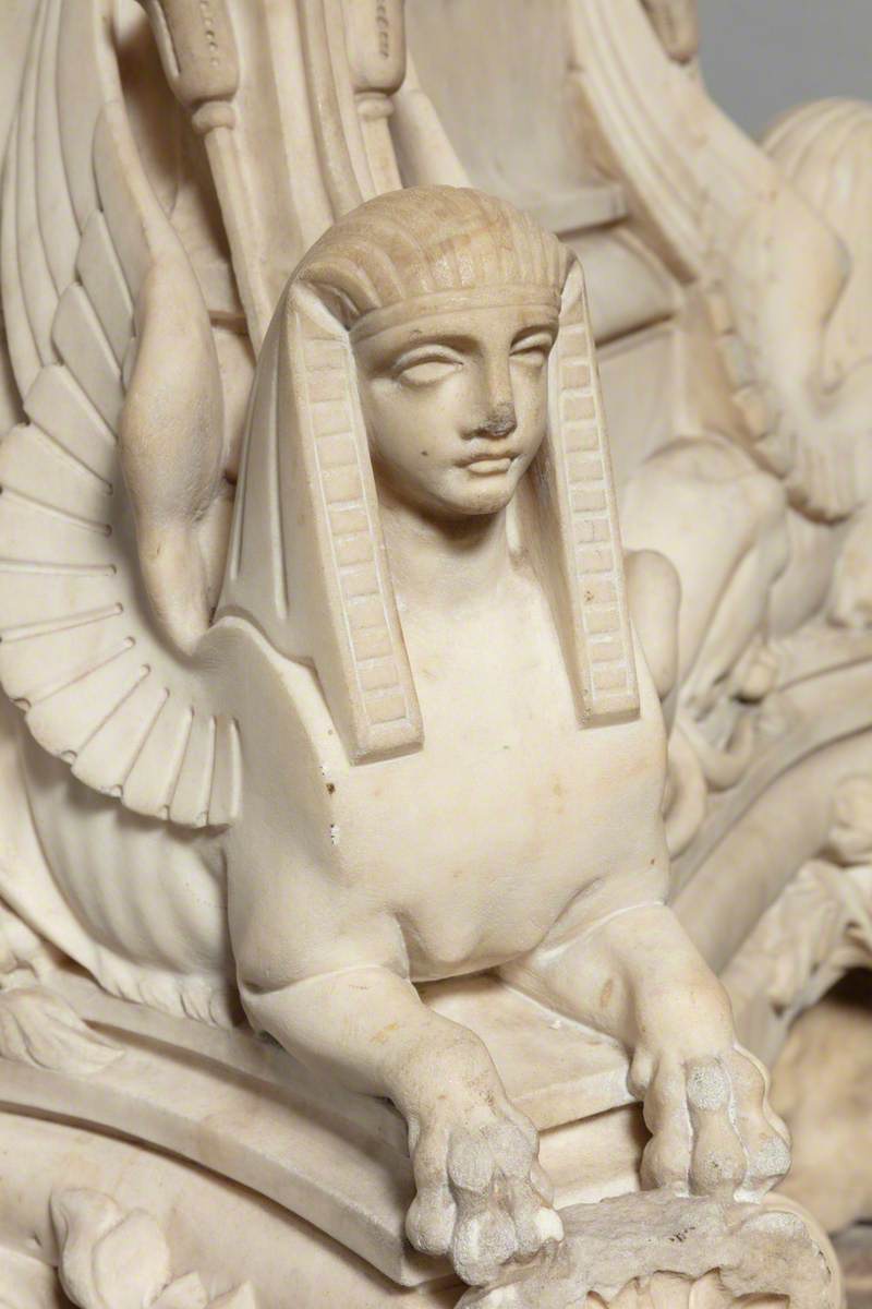 Marble Base for Cleopatra – Carved with Egyptian Motifs | Art UK