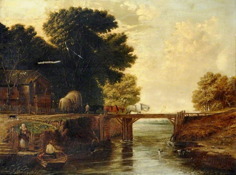 Gypsy Caravan Crossing a Bridge* | Art UK