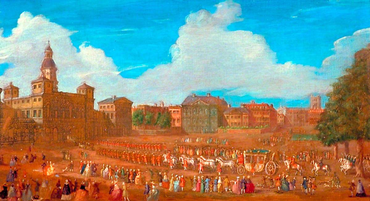 A Royal Procession in Horse Guards Parade | Art UK