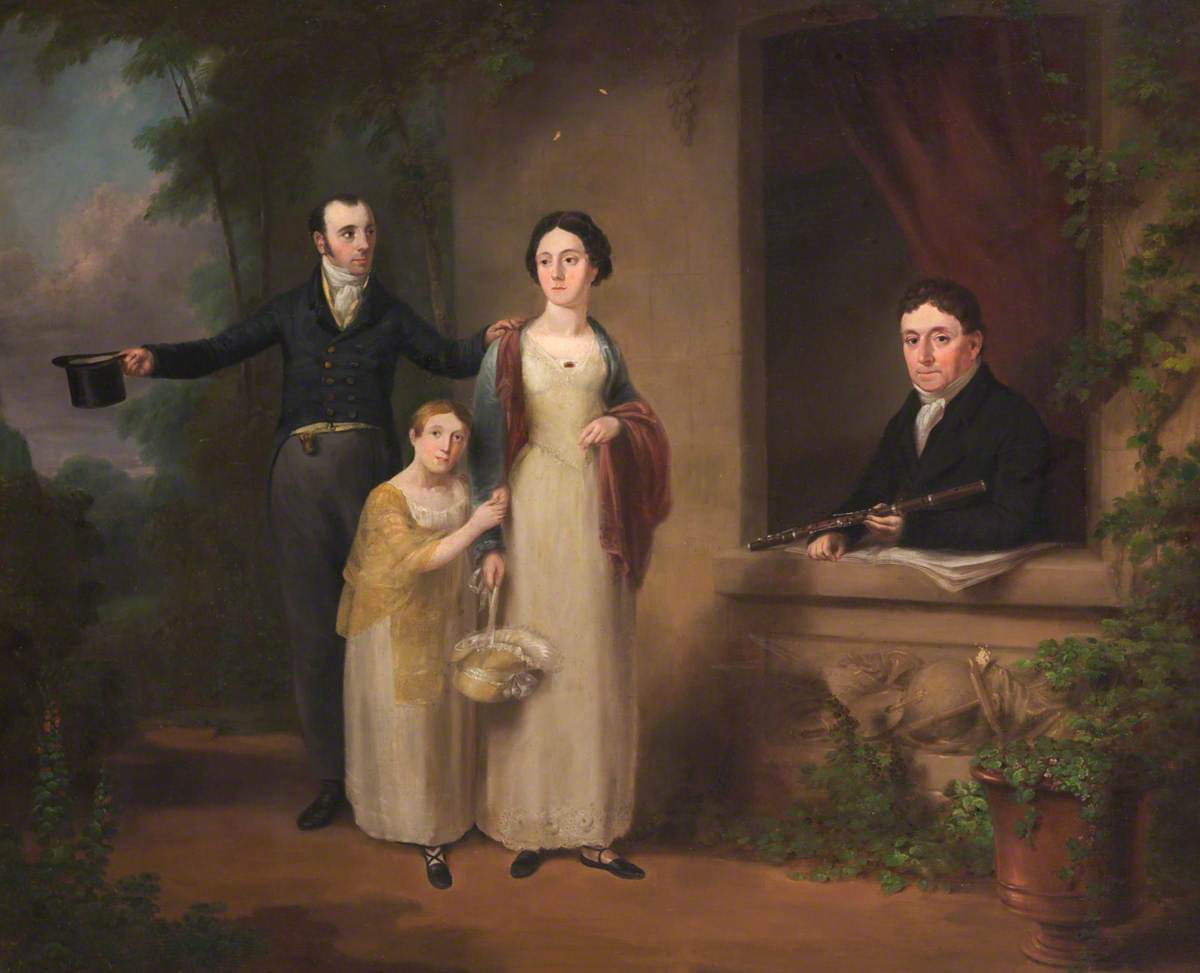 Darcy Lever (1760–1839), with His Son John and Daughters Frances and ...
