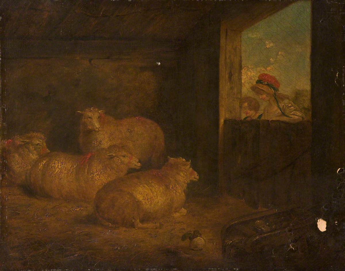 Interior with Sheep | Art UK