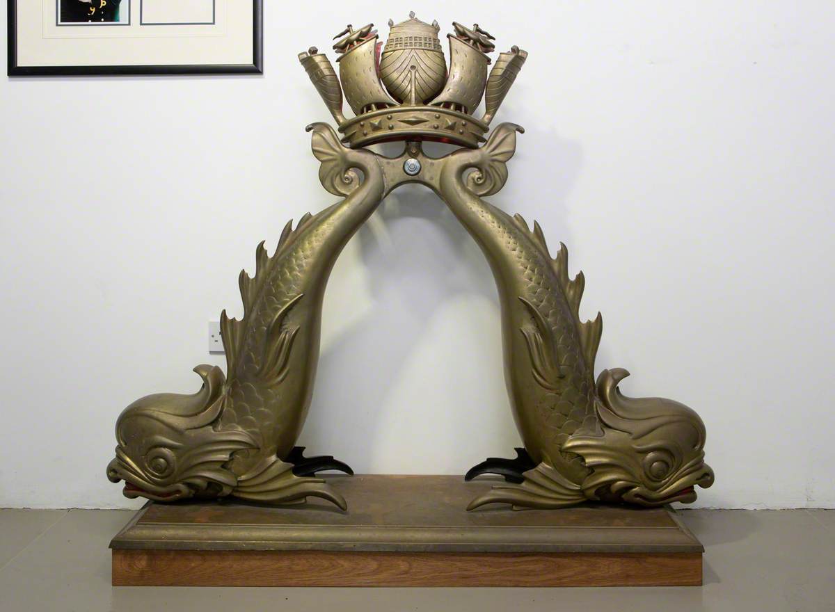 Two Heraldic Dolphins from HMS 'Osprey' | Art UK