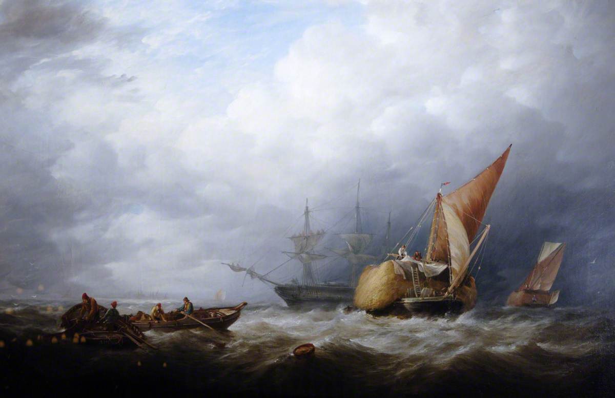Hay Barges in the Thames Estuary | Art UK