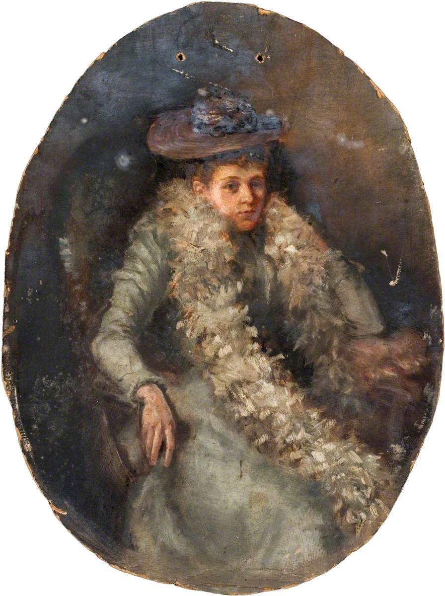 Portrait of a Woman with a Feather Boa | Art UK