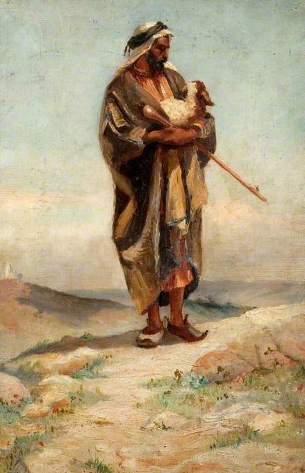 Shepherd with Lamb | Art UK