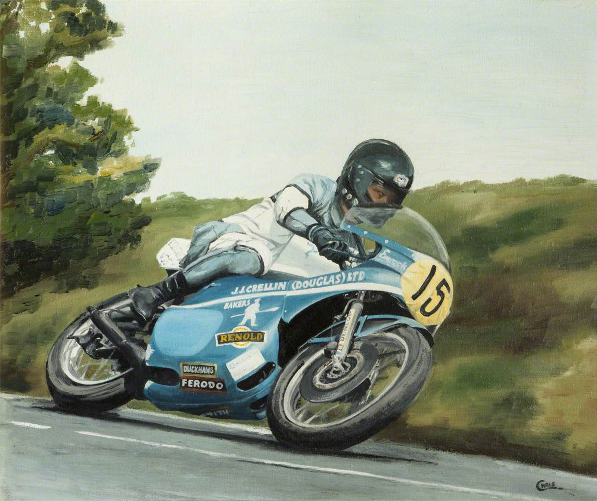 John Crellin (1951–2009) on a Motorbike | Art UK
