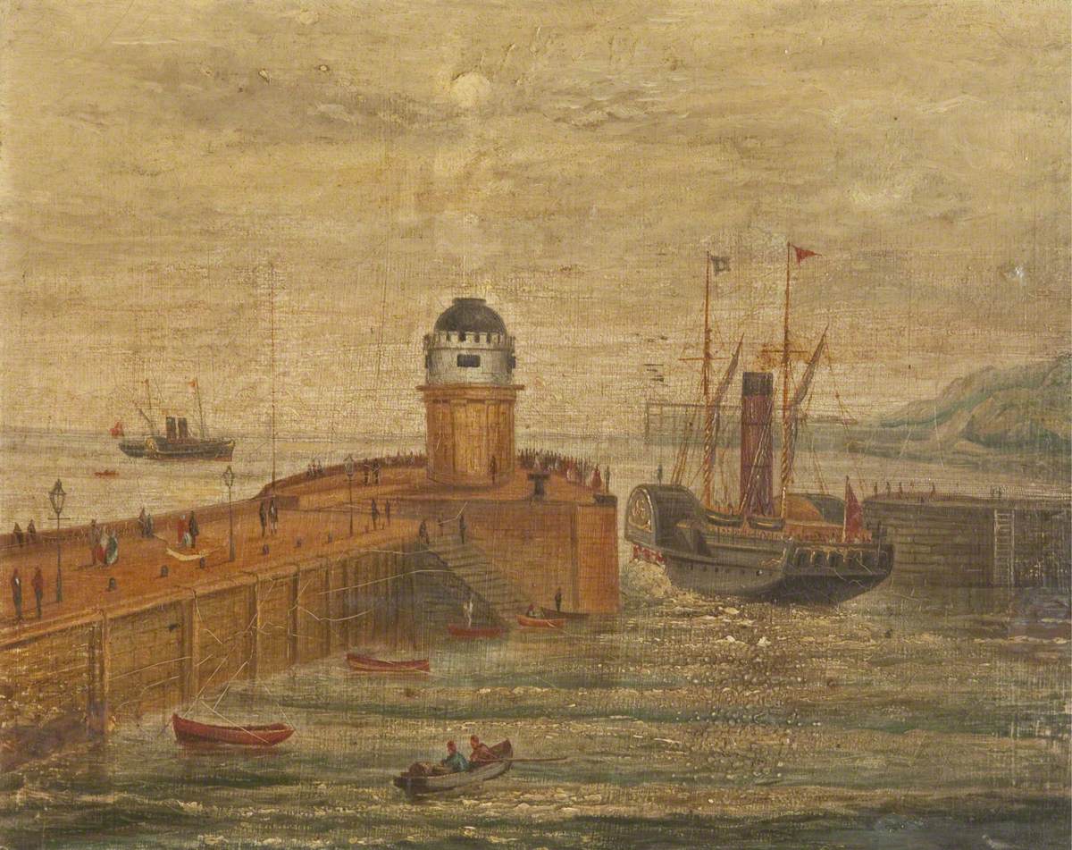 Steam Packet Vessel Leaving the Red Pier | Art UK