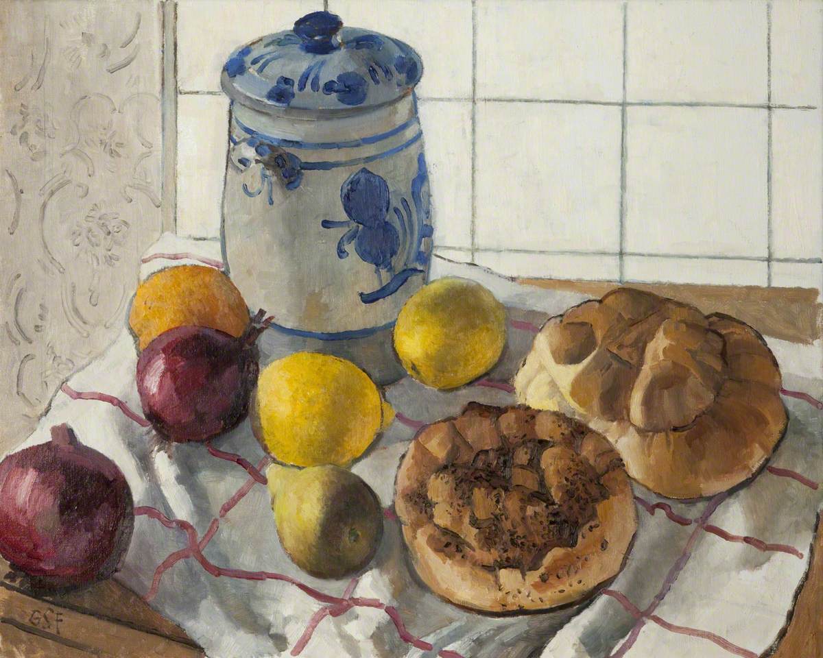 Still Life – Bread, Fruit and Jar | Art UK