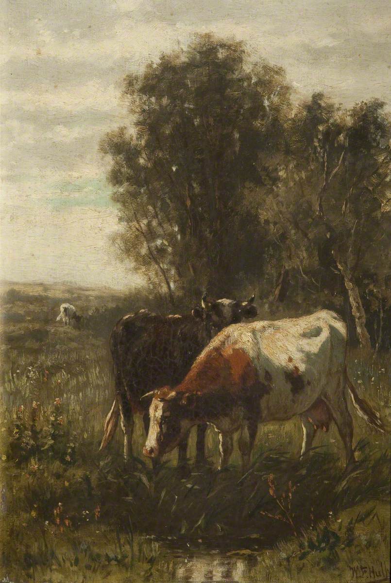 Two Cows in a Landscape | Art UK