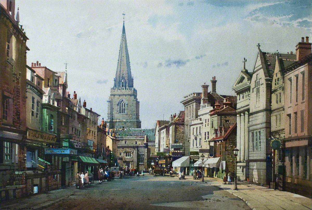 A Street Scene in Hereford | Art UK