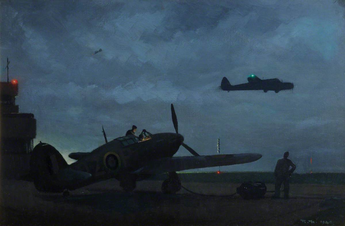 Night Fighters Prepare at Dusk | Art UK