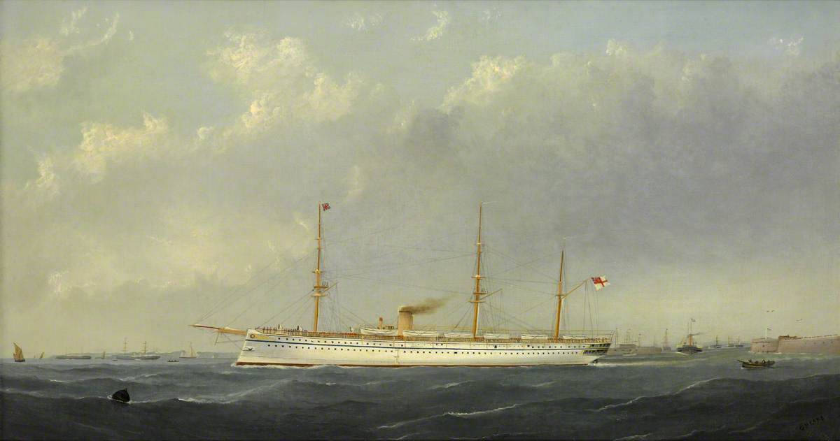The Troopship 'Euphrates' Leaving Harbour | Art UK