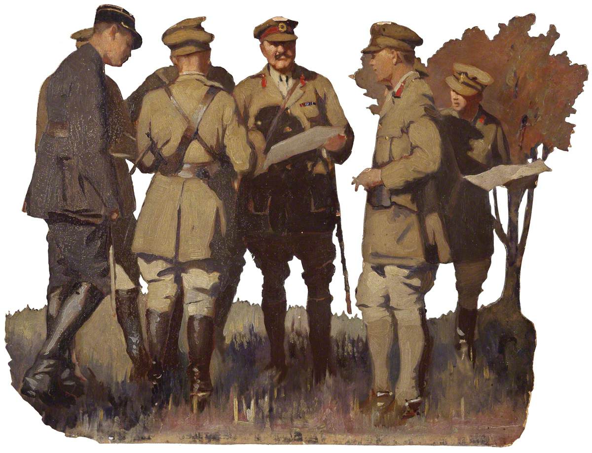 Lieutenant-Colonel (later Brig-Gen) Neil Wolseley Haig and Officers of ...