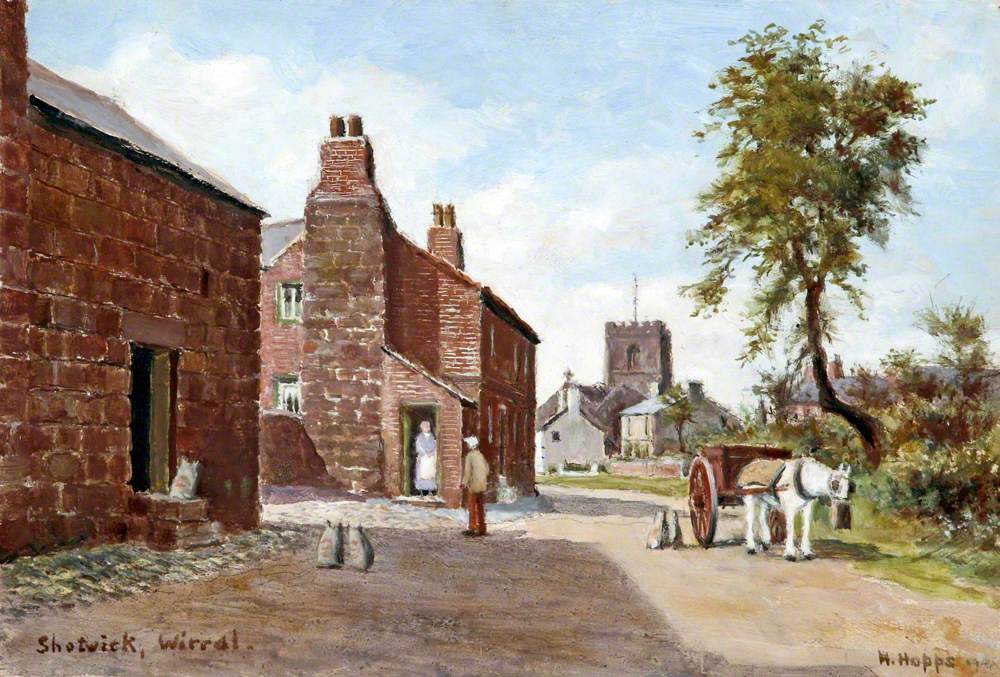 Shotwick Village, Wirral, 1945 | Art UK