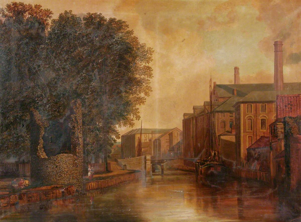 View of Carrow Works and the River Wensum, Norwich | Art UK