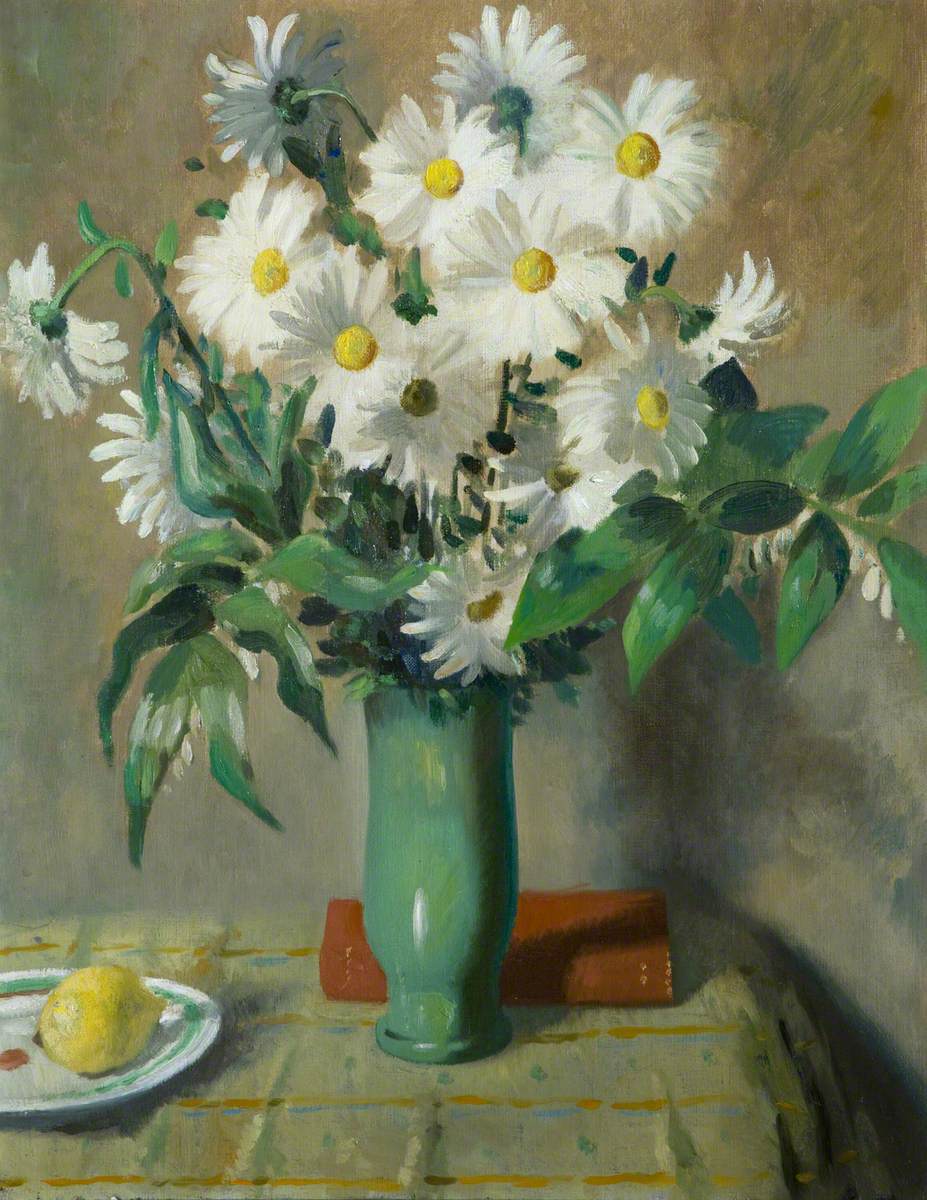 White Marguerites in a Vase | Art UK