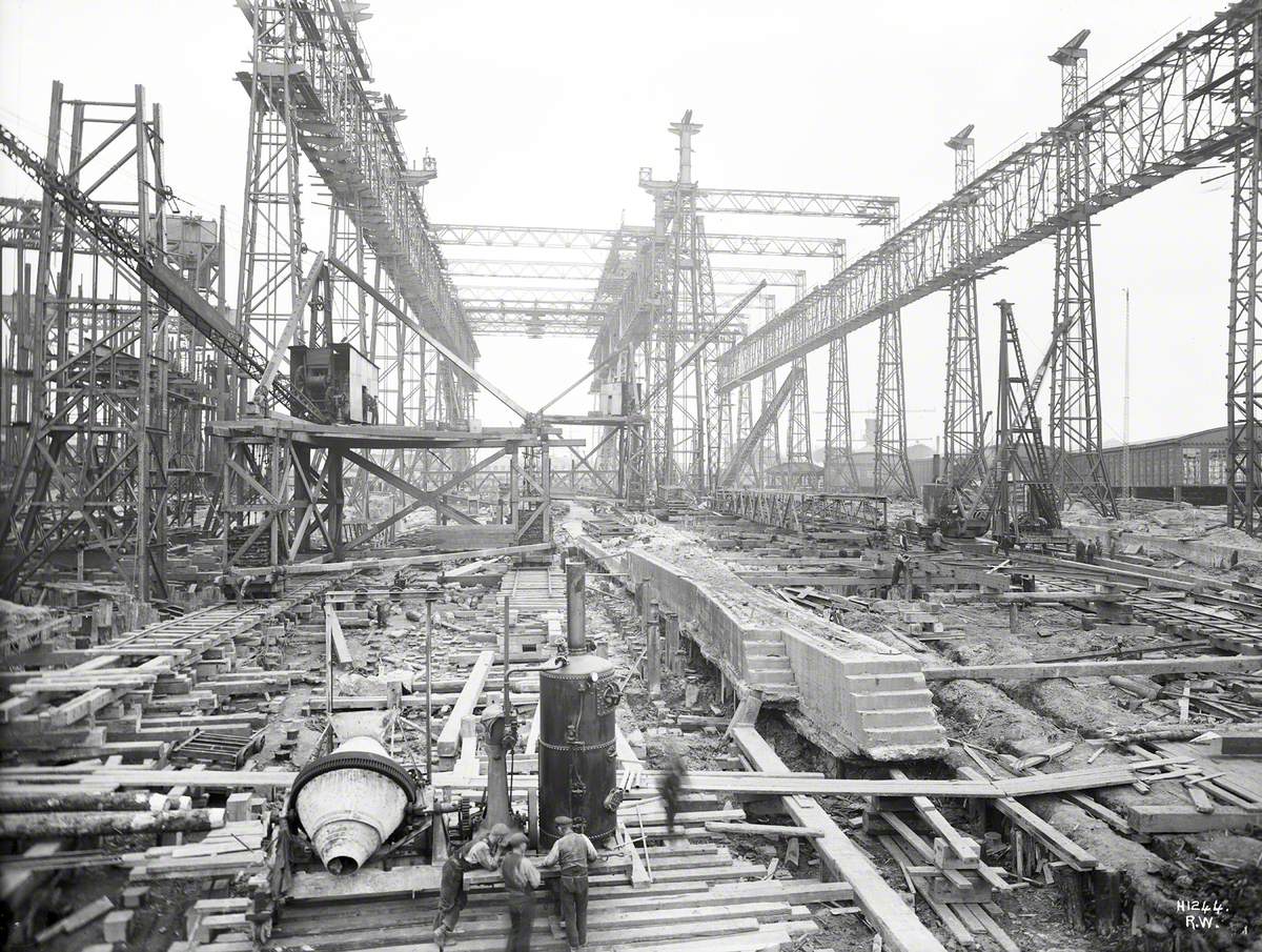 Reconstruction of North Yard slips 2 and 3 and erection of Arrol gantry ...