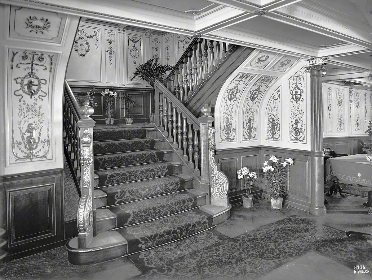 First class dining saloon staircase | Art UK