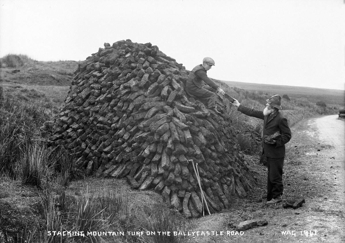 Stacking Mountain Turf on the Ballycastle Road | Art UK