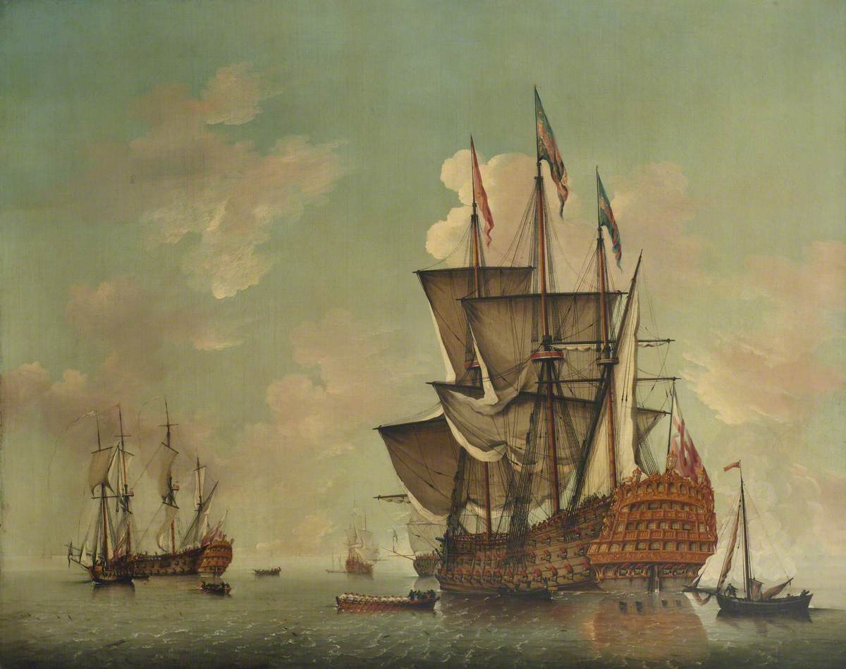 HMS 'Royal William': a Royal Visit to the Fleet, 1705 | Art UK