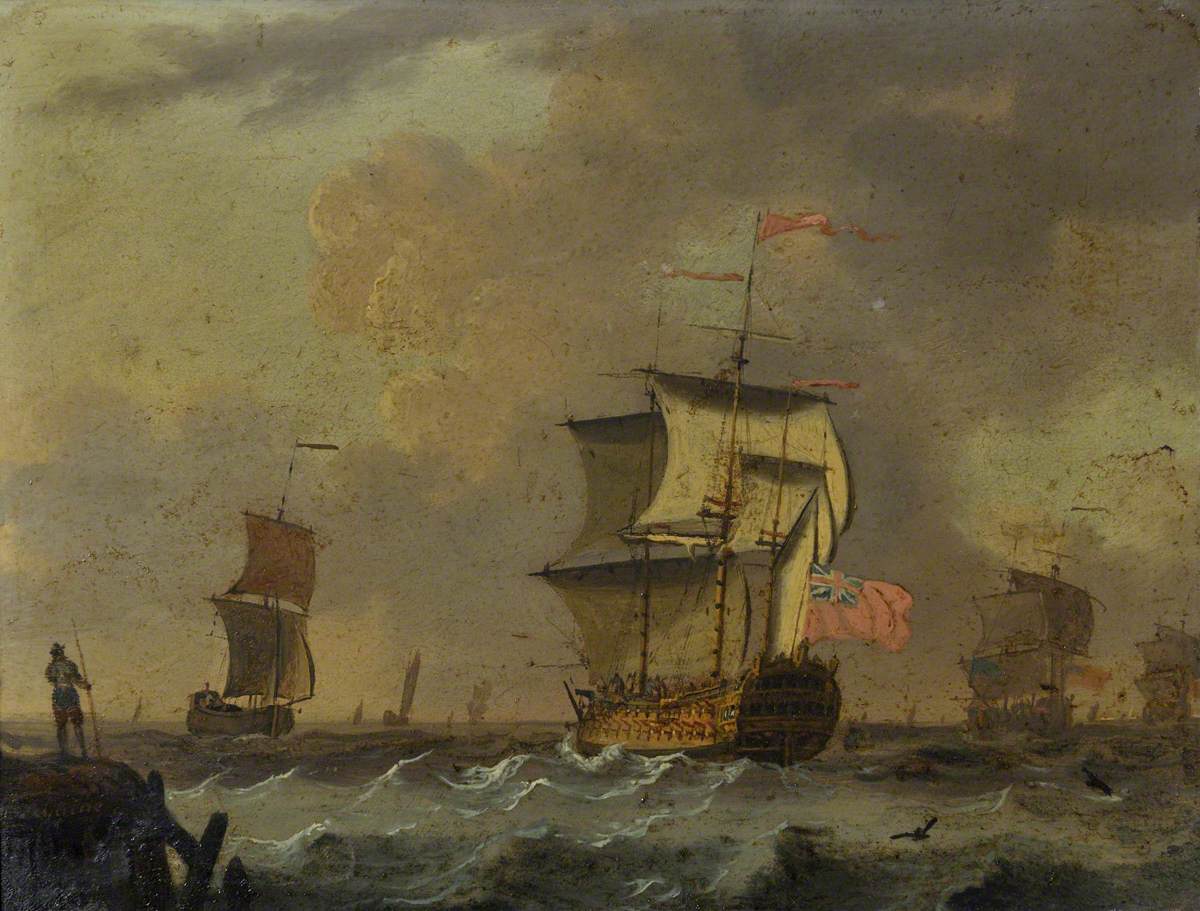 An English Commodore Off a Jetty | Art UK