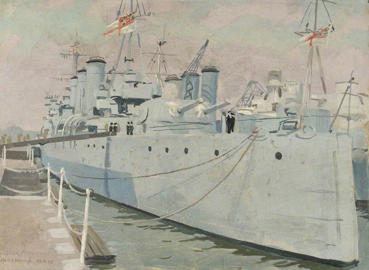 HMS 'Norfolk' and 'Berwick' at Rosyth | Art UK
