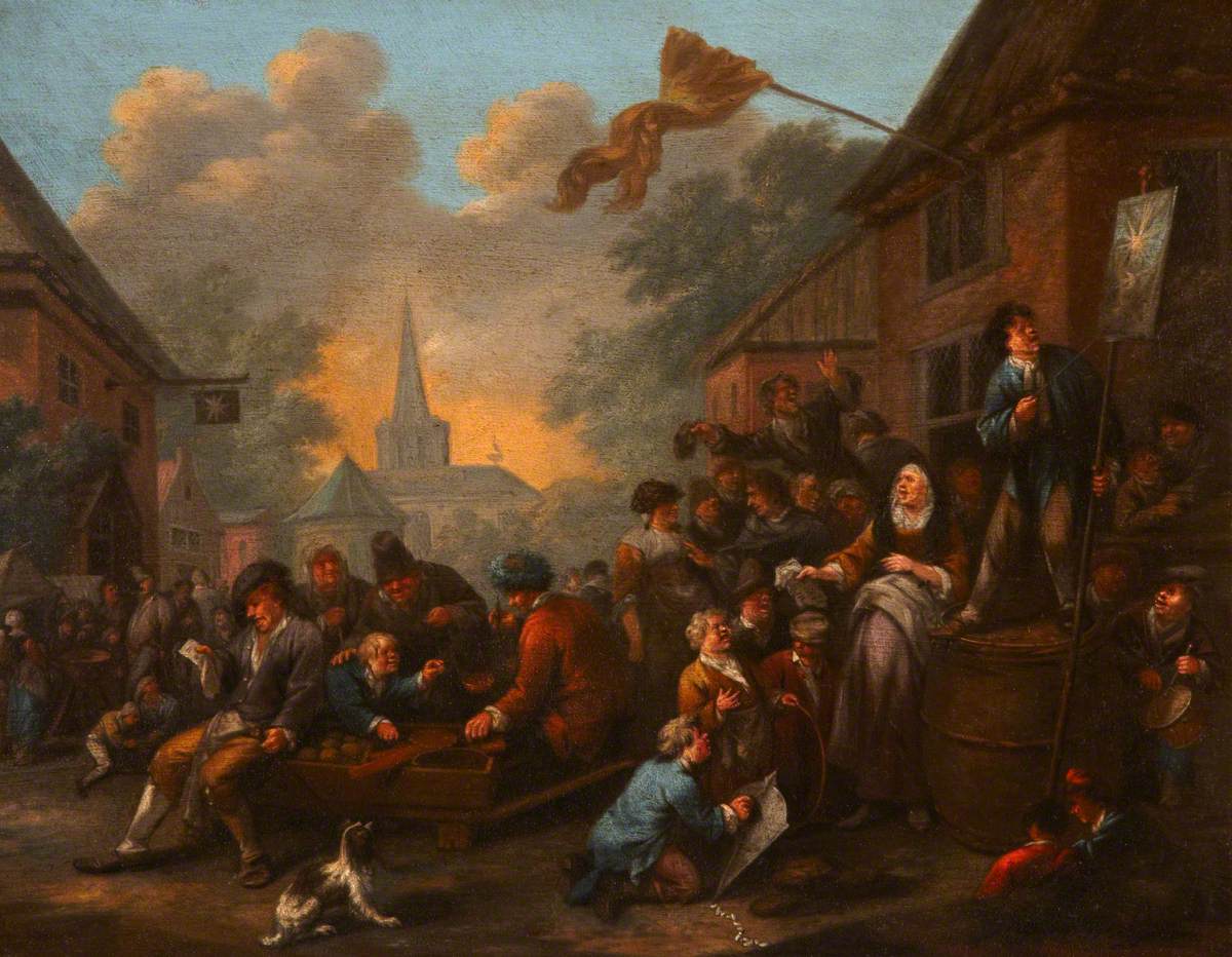 A Village Street with Peasants Merry-Making | Art UK