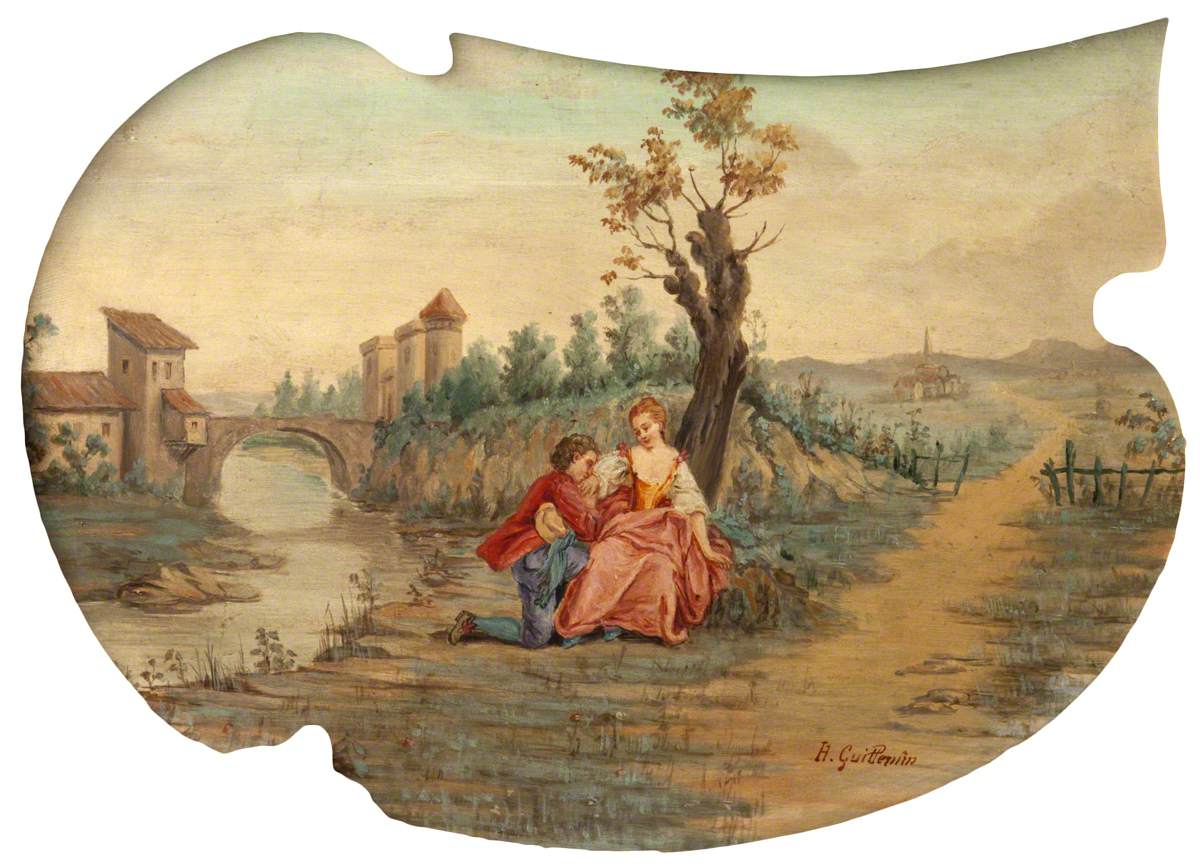A Courting Couple in a River Landscape | Art UK