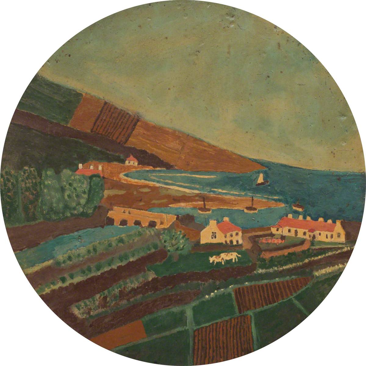 Primitive Landscape of Sea and Buildings | Art UK