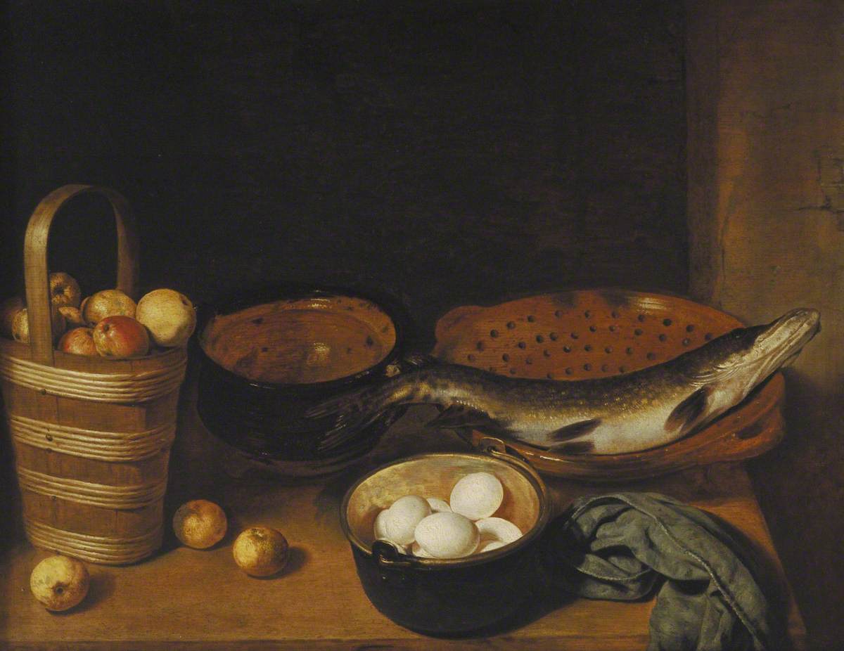 Still Life with Fish, Fruit and Eggs | Art UK