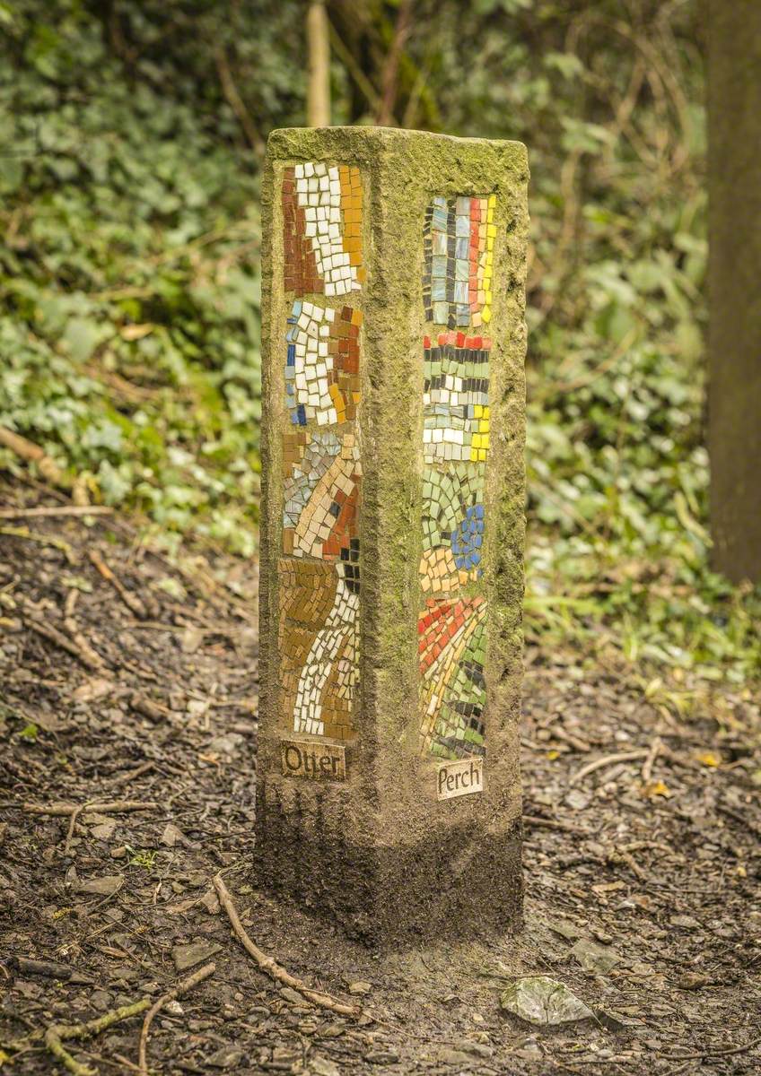 Mosaic Waymarker: Otter, Perch, Bee and Snake | Art UK