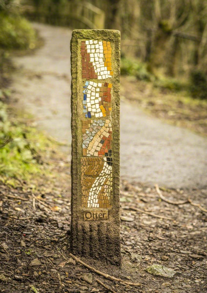 Mosaic Waymarker: Otter, Perch, Bee and Snake | Art UK
