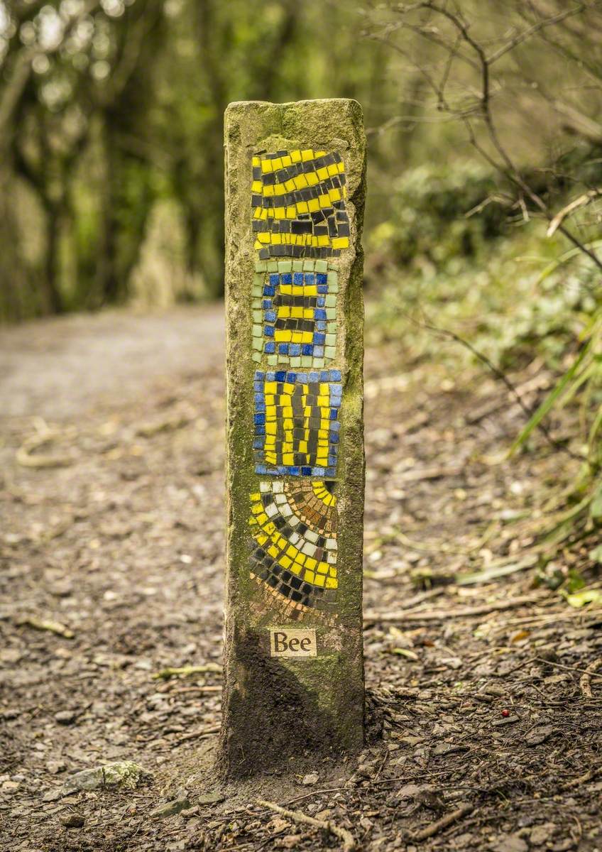 Mosaic Waymarker: Otter, Perch, Bee and Snake | Art UK